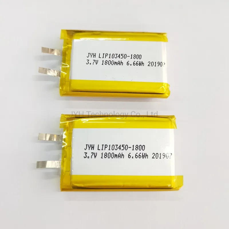 Lip103450-1800 1s1p 3.7V 1800mAh Li-Polymer Battery with Leading Tag ...